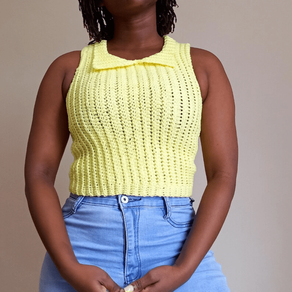 EASY CROCHET COLLAR TOP FREE PATTERN + TUTORIAL ( SitnCrochet 2025